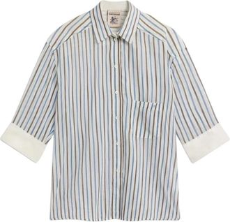 Semicouture Femme, Blouses et Chemises, Multicolore, Taille: 42 FR Camisa de muselina de algod&oacute;n