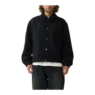 New Amsterdam Surf Association Wool Coach Jacket - - Jackets - Herren - Schwarzk - M