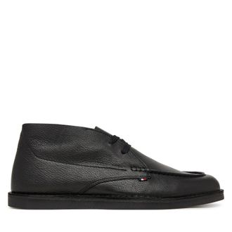Tommy Hilfiger Halbschuhe Tommy Hilfiger Hilfiger Stitchdown Tbl Lth Chuk FM0FM05743 Schwarz