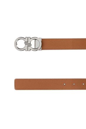 Ferragamo Mens Biscuit Leather Reversible Belt Naturalerstnewnavydkb Cinture