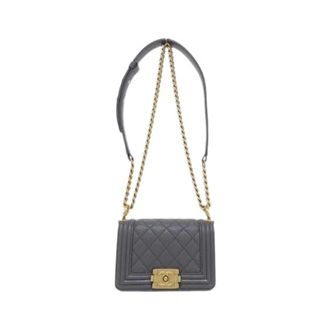Chanel Pre-owned Boy Grained Calf Shoulder Bag - - Pre-owned - Damen - Grau - ONE SIZE