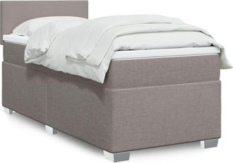 vidaXL Vidaxl - Giroletto A Molle Con Materasso Tortora 90x200 Cm Intessuto