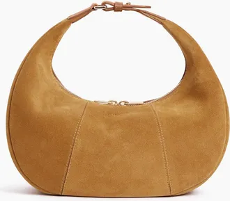 Le Tanneur Petit sac hobo Juliette en cuir refente de velours