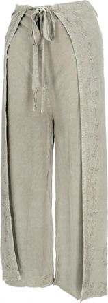 Guru Shop Palazzohose, Langer Boho Hosenrock, Wickelhose, Sommerhose Beige - Modell 7, Damen, Synthetisch