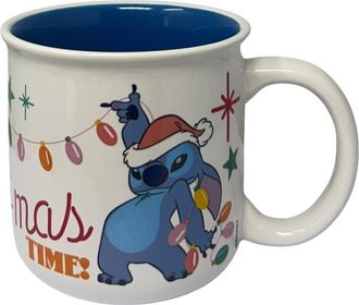 Cartoon Disney Stitch-Tasse mit Weihnachtsmotiv aus Keramik, 414 ml, f&uuml;r Kinder
