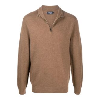 Hackett Strickpullover mit hohem Kragen - - Knitwear - Herren - Braun - XL