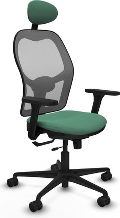 Piqueras y Crespo Super ergonomischer Chorquera Stuhl mit 3D-Armen, h&ouml;henverstellbarer Lendenwirbelst&uuml;tze und festem Kopfteil, ausgestattet mit Syncro/Traslack und inji