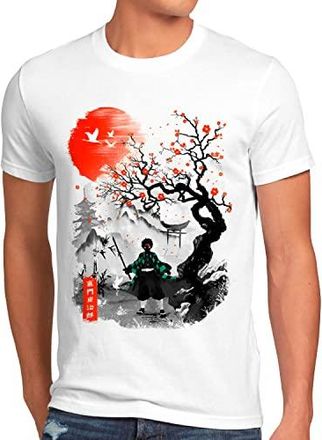 style3 Cherry Blossom Sumiko T-Shirt Homme Demon Anime Japan Manga, Taille:XL