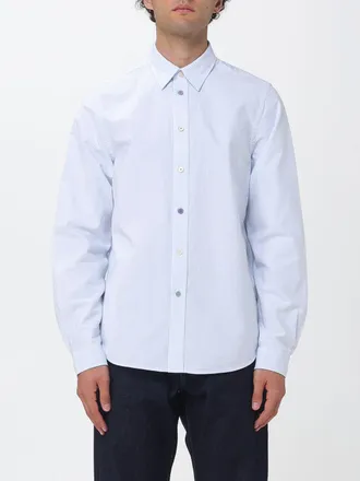 Paul Smith Chemise ray&eacute;e en coton biologique avec col fran&ccedil;ais