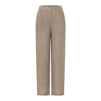 Emporio Armani Woven Trouser - - Trousers - Damen - Beige - XS