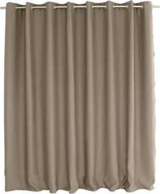 Enjoy Home ED Enjoy Home Verdunkelungsvorhang mit silberfarbenen Ösen, naturbeige, große Breite, 300 x 240 cm, 100% Polyester, Öko-TEX, Kollektion Lakritze