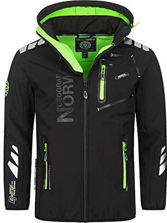Geographical Norway Vantaa - Veste softshell dextérieur - Imperméable et respirante, coupe-vent - Pour homme, Noir 02, XXL