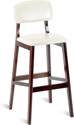 Generic Barhocker in Tresenh&ouml;he, Tresenhocker aus PU-Leder mit R&uuml;cken- und Fu&szlig;st&uuml;tze, K&uuml;cheninsel-Fr&uuml;hst&uuml;cksbarst&uuml;hle, Holzrahmen, 136 kg