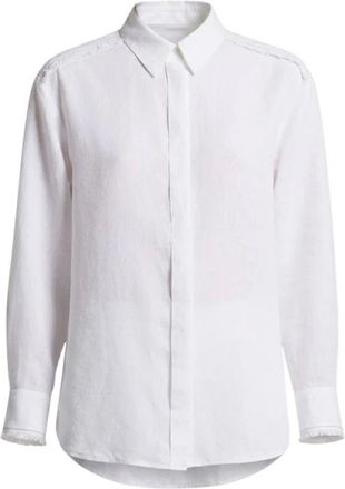 PESERICO Femme, Blouses et Chemises, Blanc, Taille: 38 FR Chemise &agrave; Franges