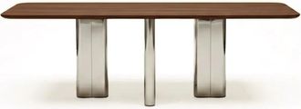 Gabrielle Paris Table &agrave; manger en bois finition noyer Chrysoline Gabrielle Paris