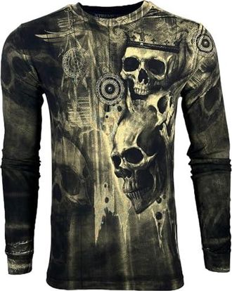 Xtreme Couture by Affliction T-shirt &agrave; manches longues pour homme Deaths Grin, noir, Taille 4XL