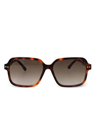 Isabel Marant lunettes de soleil &agrave; monture carr&eacute;e - Marron
