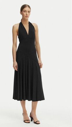 Michael Kors Coctailkleid MS683COH6J Schwarz Slim Fit