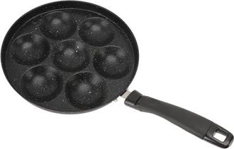 CHICIRIS Po&ecirc;le &agrave; oeufs, Po&ecirc;le &agrave; Frire oeufs, Po&ecirc;les Omelettes Antiadh&eacute;sives 7 Trous, Rev&ecirc;tement en Pierre Maifan, Poign&eacute;e R&eacute;sistante la Chaleur, Batterie de Cu