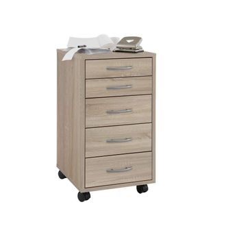 FMD Möbel 336-001E Freddy Beistellcontainer in Ausführung Eiche Nachbildung, melaminharz beschichtete spanplatte, maße 33.0 x 63, 5 x 38.0 cm (BHT)