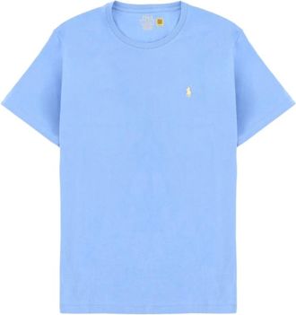 Polo Ralph Lauren Homme, Tops, Bleu, Taille: XL T-shirt &agrave; manches courtes et col rond