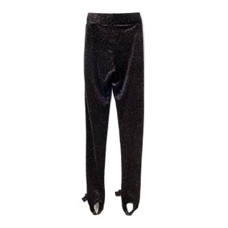 Viktor & Rolf Glittered Velvet Leggings - Black