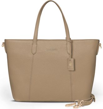 Lazarotti Bologna Damen City Shopper aus Echt-Leder | Tote Bag mit abnehm- & l&auml;ngenverstellbaren Trageriemen | Schultertasche 31 cm