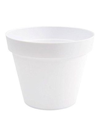 Eda Blumentopf rund Toskana, Ø 20 cm - Volumen 3 l - Ø 20 x H 17 cm - Weiß