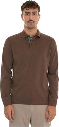 Harmont & Blaine Polo en piqu&eacute; &agrave; manches longues - Homme - Tops - Brun - Taille: L