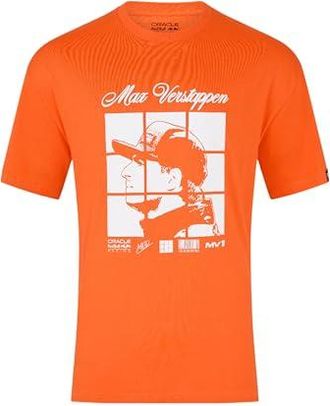 Castore Red Bull Racing F1 Team Max Verstappen Driver T-shirt &agrave; manches courtes Orange, Orange, XL