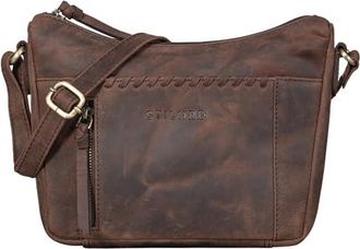 STILORD Nia Femme Sac à Bandoulière Petit Cuir Sacs à Main Femmes Vintage Sacoche Élégant Besace Handbag Women en Cuir Authentique, Couleur:zamora - marron
