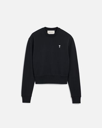 Ami Ami Paris - Sweatshirt noir en coton Ami de Coeur Noir - Taille : XXS - pour Femme