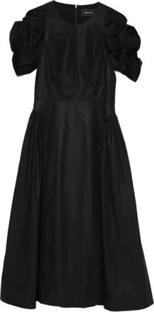 Simone Rocha Femme, Robes, Noir, Taille: 36 FR Rose Puff Sleeve Hip Dress