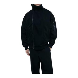 Patrizia Pepe Homme, Vestes, Noir, Taille: S Bomber Jacket Over &agrave; Double Fermeture