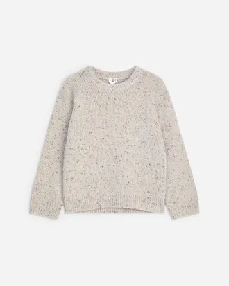 Arket Schwerer Pullover -Wei&szlig;