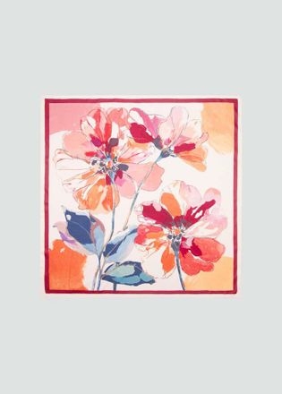 Mango Foulard &agrave; fleurs rose - Femme - Taille unique - MANGO