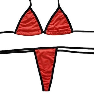 Generic Bikini Sexy Femme Maillot de Bain Bikini Trois Points Solide, Maillot de Bain Sexy pour l&Eacute;t&eacute; et Les Vacances