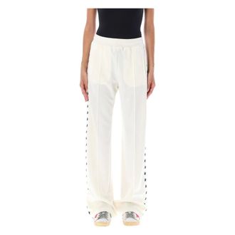 Golden Goose Femme, Pantalons, Blanc, Taille: 40 FR Wide Jogging Pantalons Papyrus Ss25