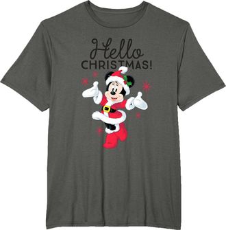 Disney Santa Minnie Mouse Hello Christmas Holiday T-Shirt T-Shirt