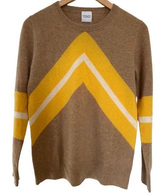 Madeleine Thompson Madeline Thompson Chevron Cashmere Jumper Size M