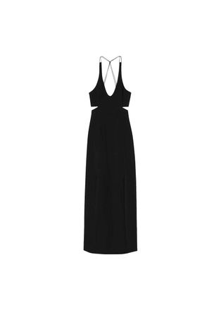 Victoria Beckham Black Crepe Cutout Gown Size S
