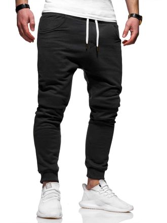 Behype. Herren Lange Trainingshose Jogging-Hose Sport-Hose Basic 60-0341 (3XL, Schwarz)