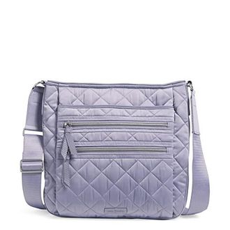 Vera Bradley Performance Twill Triple Zip Hipster Crossbody Purse, Sac à Main en bandoulière Femme, Ciel de Lavande, Taille Unique