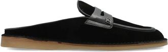 Dolce & Gabbana Homme, Chaussures, Noir, Taille: 40 EU Mules en daim