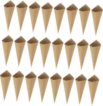 Angoily 120 St&uuml;ck Hochzeit Bl&uuml;tenkegel aus Kraftpapier Rustikale Papierkonfetti DIY Vintage Bl&uuml;tenpapier f&uuml;r Getrocknete Rosenbl&auml;tter Kleine Geschenke Partyde