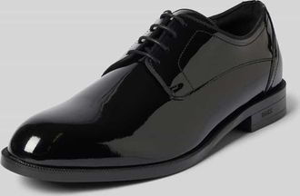 HUGO BOSS Schn&uuml;rschuhe aus Lackleder Modell Tayil