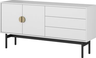 Selsey TV Schrank Board Sideboard Fernsehtisch Fernsehschrank 154 cm Schubladen Wei&szlig; Stoon