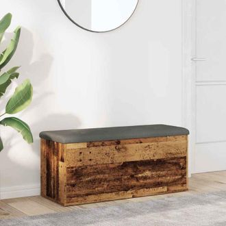 vidaXL Vidaxl - Banc de rangement vieux bois 102x42x45 cm bois ding&eacute;nierie
