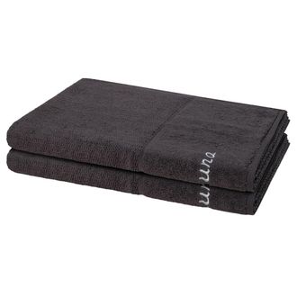 M&ouml;ve for frottana - 2 teiliges Frottier-Set - Pearl (2 X Saunatuch im Set) - 500 g/m2 - Baumwolle - Walkfrottee - saugstark - weich und flauschig - Graphit