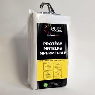 Soleil d'Ocre Bouclette Protège Matelas, Alèse, Blanc, 160x200 cm